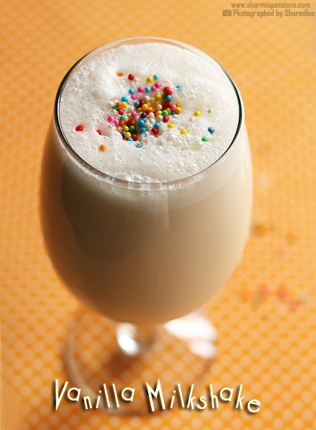 Vanilla Milkshake Recipe (with icecream) - Sharmis Passions