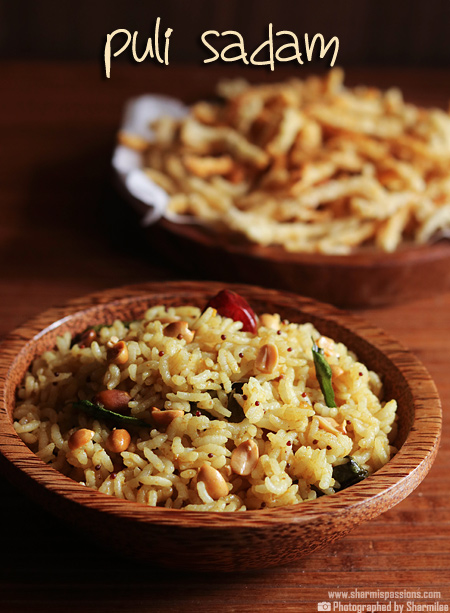 Puliyodharai Recipe | Puli Sadam Recipe- Sharmis Passions