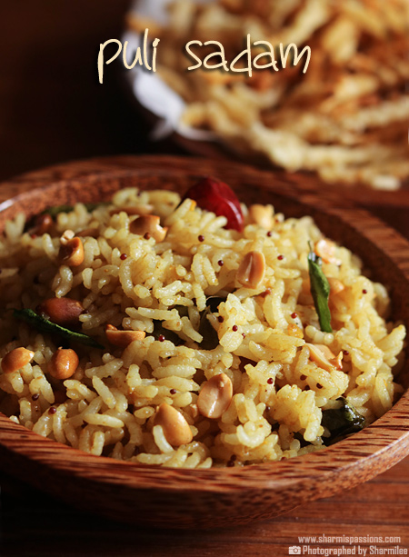 Puliyodharai Recipe | Puli Sadam Recipe- Sharmis Passions