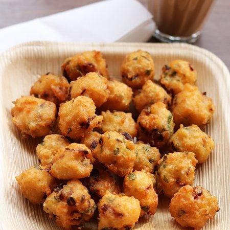 Rice Pakora Recipe | Rice Pakoda Recipe - Sharmis Passions