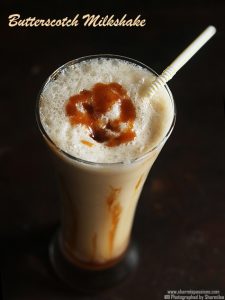 Butterscotch Milkshake Recipe - Sharmis Passions