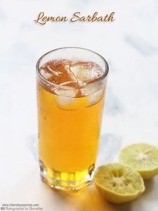 Lemon Sarbath Recipe - Sharmis Passions