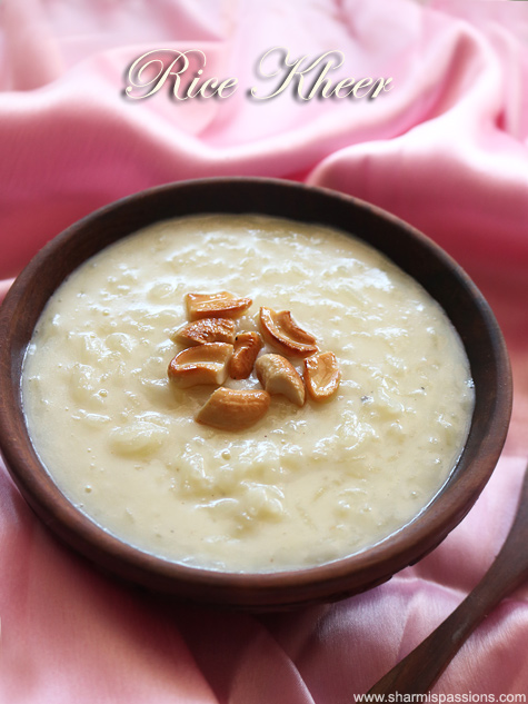 Rice Kheer Recipe - Sharmis Passions
