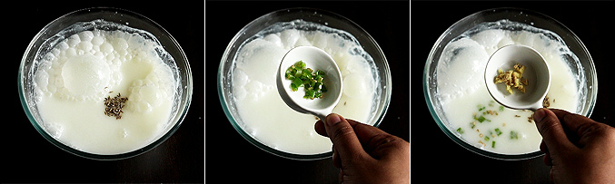 Neer mor recipe - Spiced buttermilk recipe - Neer moru recipe