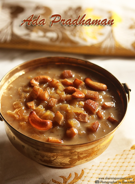 Ada Pradhaman | Kerala Style Ada Payasam Recipe - Sharmis Passions