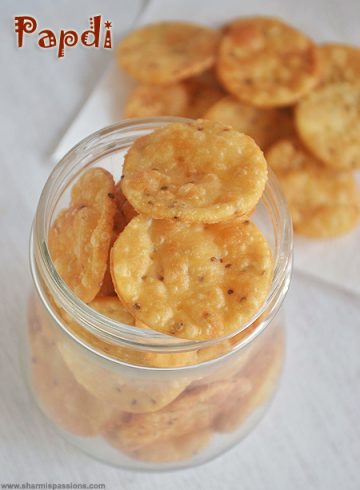 Papdi Recipe (Fried & Baked) | How to make papdi- Sharmis Passions