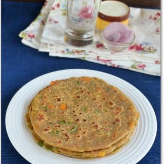 Mixed Veg Paratha Recipe - Sharmis Passions