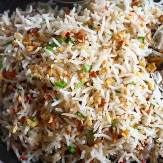 Chilli Garlic Fried Rice Recipe - Sharmis Passions