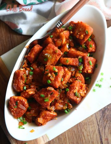 Chilli Bread Recipe | Bread Chilli Recipe - Sharmis Passions