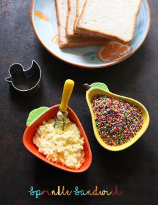 Fairy bread sandwiches recipe | Sprinkle sandwich - Sharmis Passions
