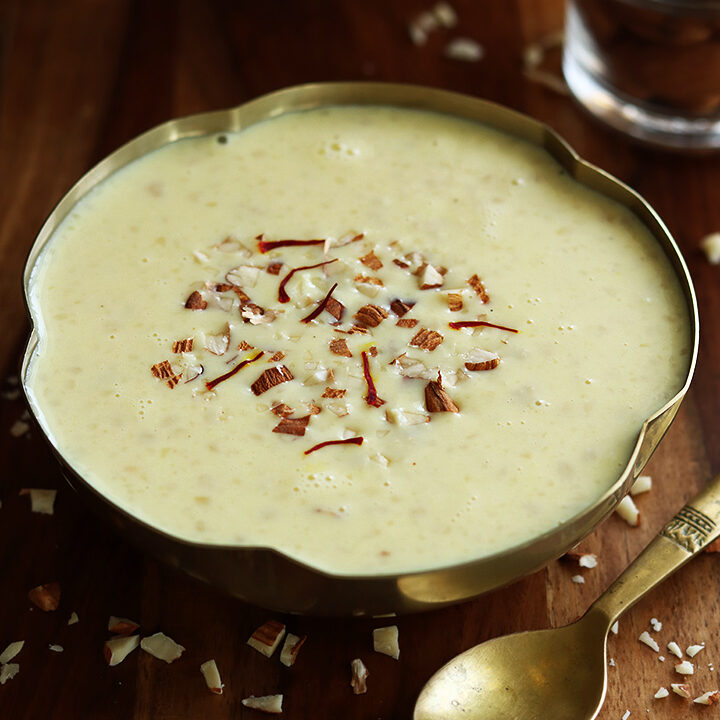 Badam Kheer Recipe | Almond Kheer Recipe - Sharmis Passions
