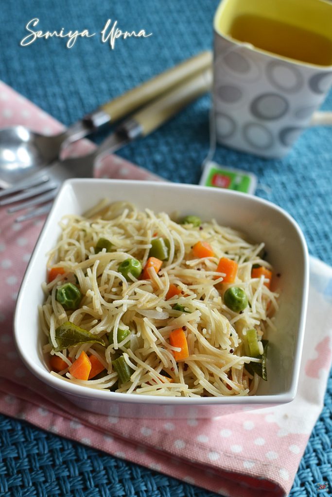 Semiya Upma Recipe | Vermicelli Upma Recipe - Sharmis Passions