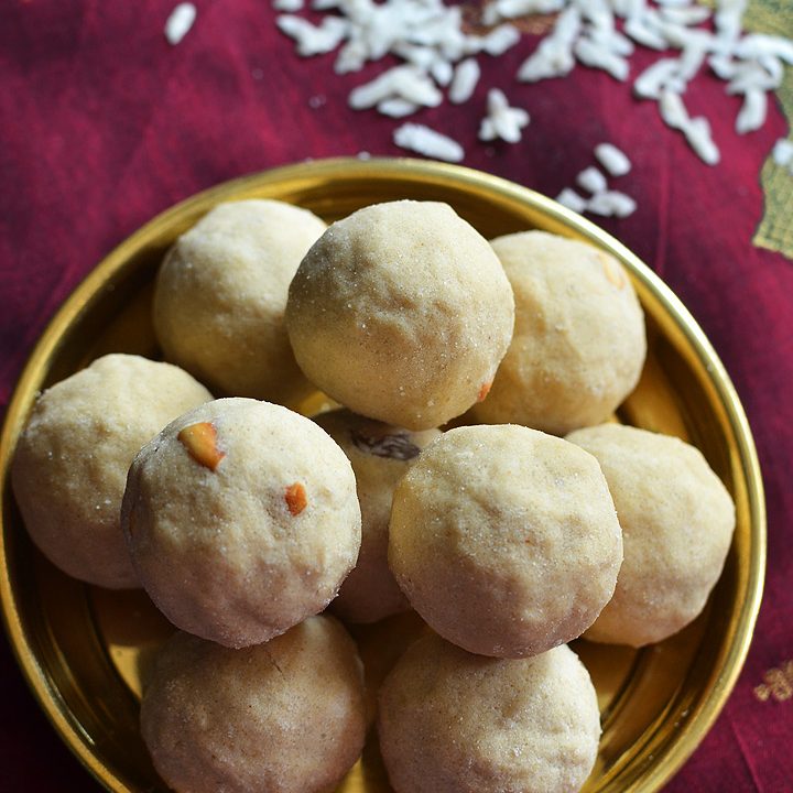 Aval Laddu Recipe | Poha Ladoo Recipe - Sharmis Passions