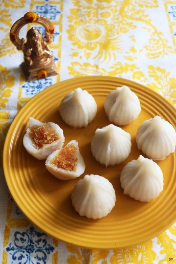 Modak Recipe (with mold and without mold) - Sharmis Passions