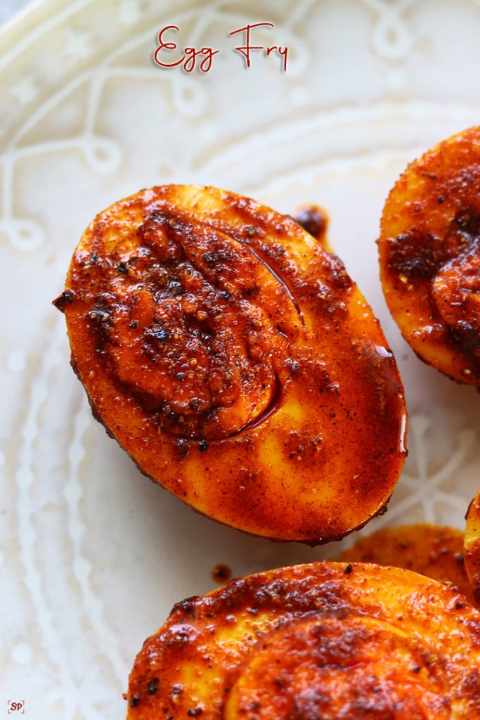 Egg Fry Recipe | Boiled Egg Fry Recipe - Sharmis Passions