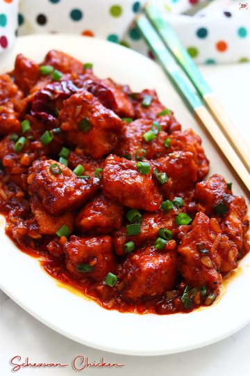 Schezwan Chicken Recipe - Sharmis Passions