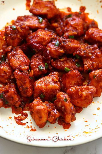 Schezwan Chicken Recipe - Sharmis Passions