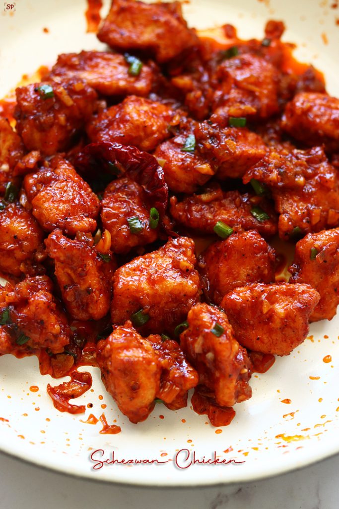Schezwan Chicken Recipe - Sharmis Passions