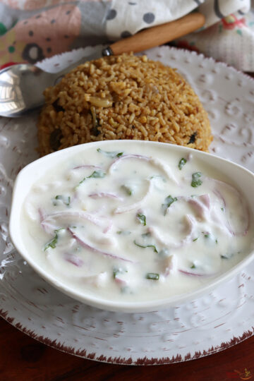 Onion Raita Recipe - Sharmis Passions