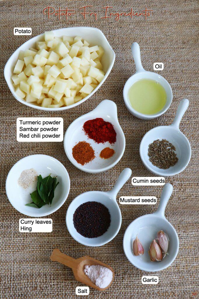 Potato Fry Recipe | Aloo Fry Recipe - Sharmis Passions