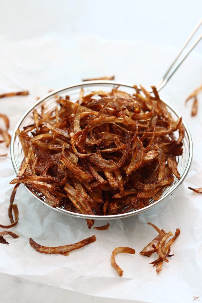Fried Onions Recipe | Birista Recipe - Sharmis Passions