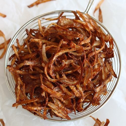 Fried Onions Recipe | Birista Recipe - Sharmis Passions
