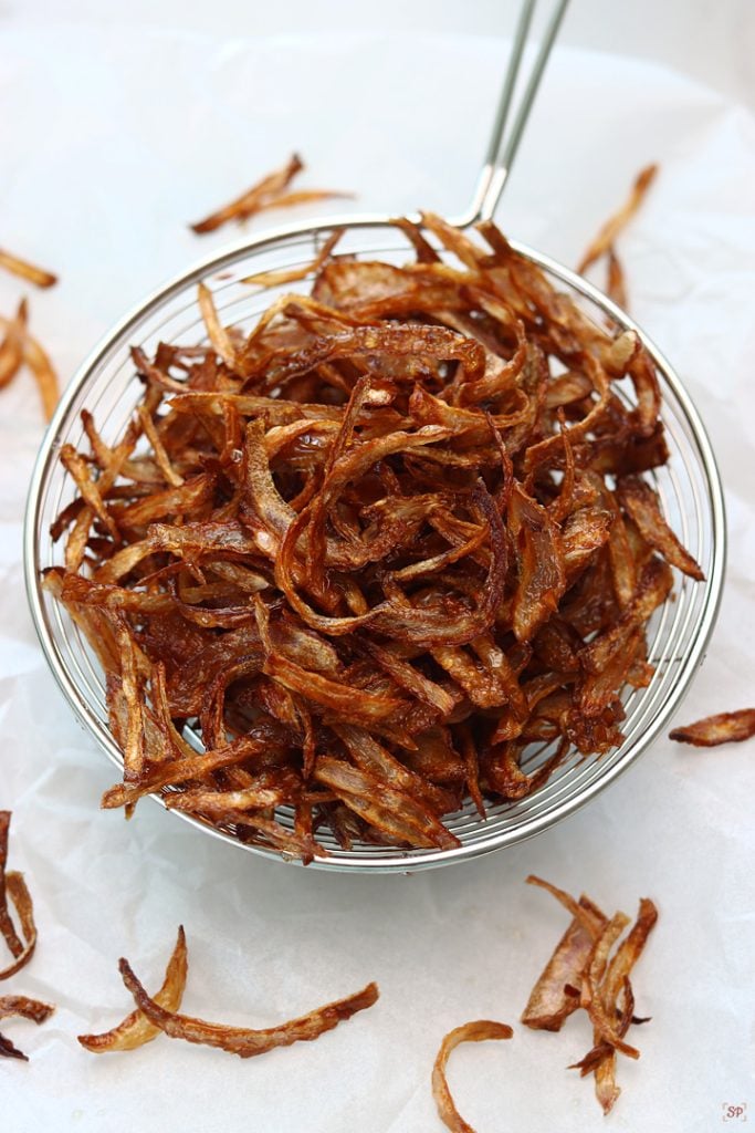 Fried Onions Recipe | Birista Recipe - Sharmis Passions