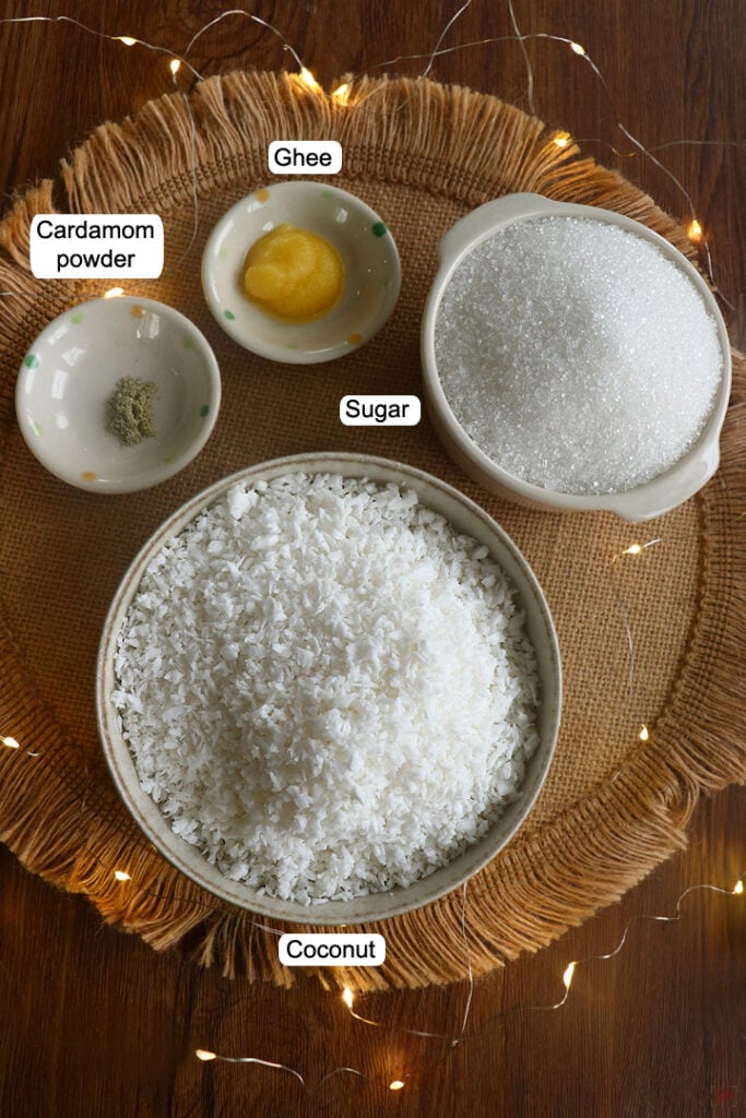Coconut Burfi Recipe | Thengai Burfi Recipe - Sharmis Passions