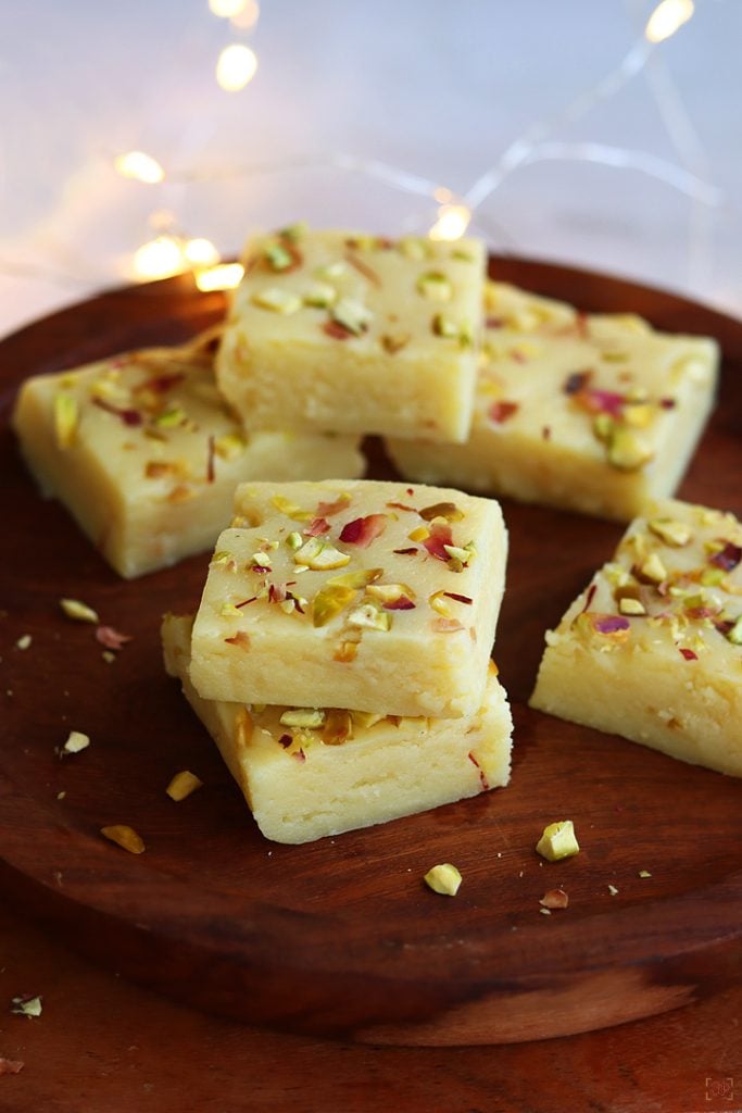 Milk Powder Burfi Recipe | Milk Barfi Recipe- Sharmis Passions