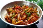 Aloo Capsicum Recipe | Aloo Shimla Mirch Recipe - Sharmis Passions
