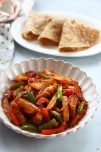 Aloo Capsicum Recipe | Aloo Shimla Mirch Recipe - Sharmis Passions