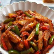 Aloo Capsicum Recipe | Aloo Shimla Mirch Recipe - Sharmis Passions