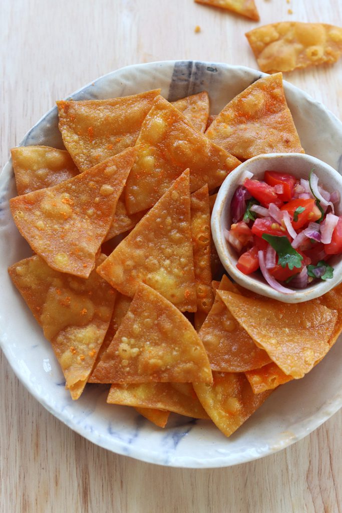 Corn Chips Recipe | Nachos Chips Recipe - Sharmis Passions
