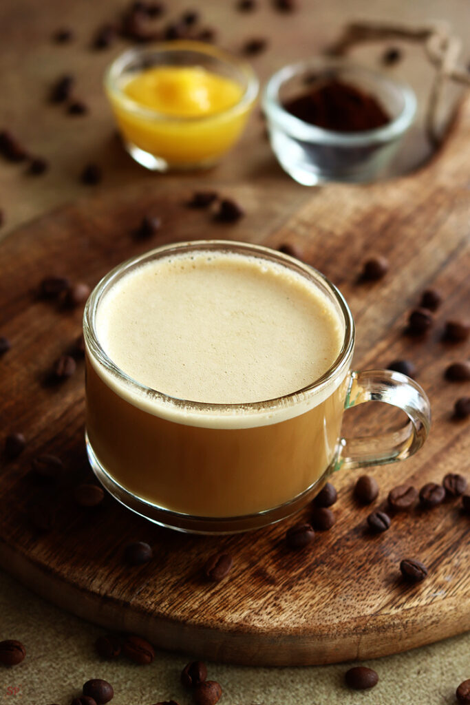Ghee Coffee Recipe | Bulletproof Coffee Recipe - Sharmis Passions