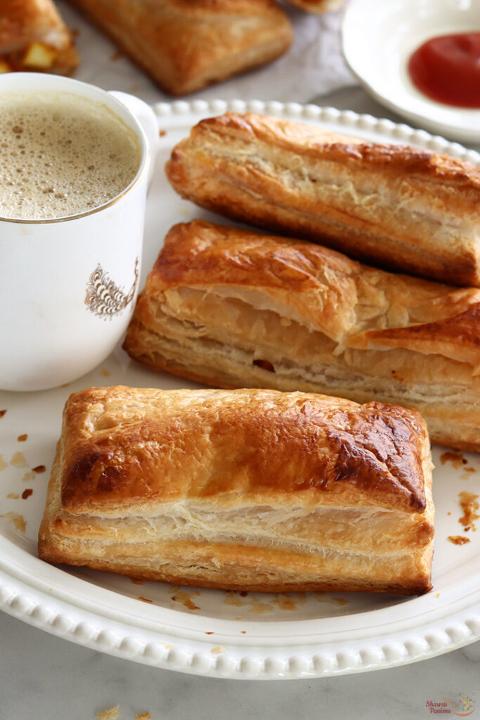Paneer Puff Recipe - Sharmis Passions